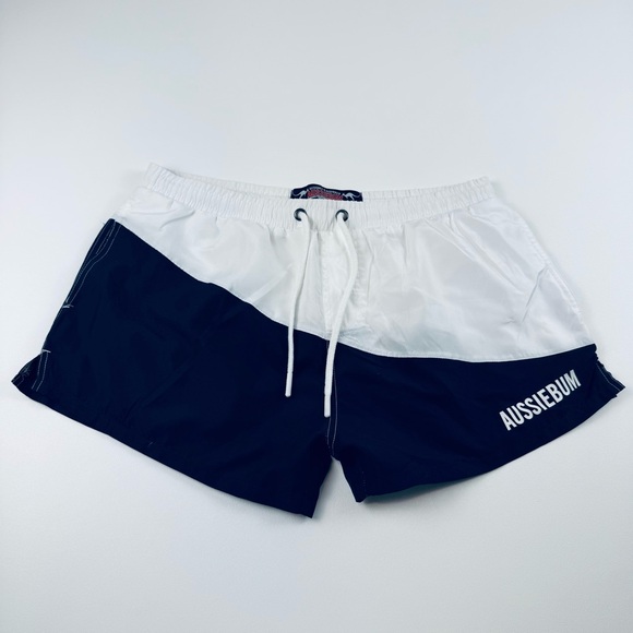 aussieBum | Swim | Aussiebum Bondi Beach Navy White Shorts Size M ...
